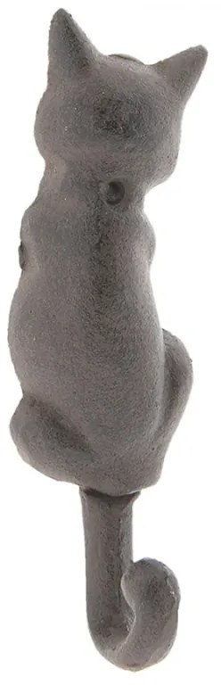 Nástěnný kovový háček kočka – 5x3x17 cm