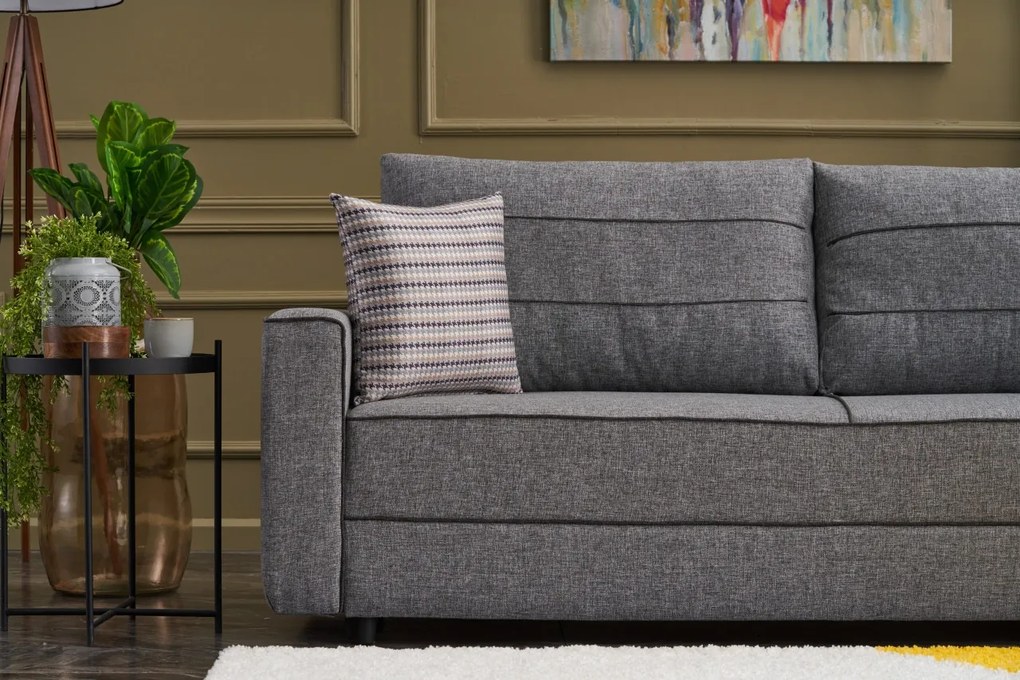 Atelier del Sofa 3-místná pohovka Ece - Grey, Šedá