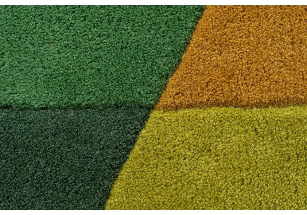 Flair Rugs koberce Ručně všívaný kusový koberec Illusion Prism Green/Multi kruh ROZMĚR: 160x160 (průměr) kruh