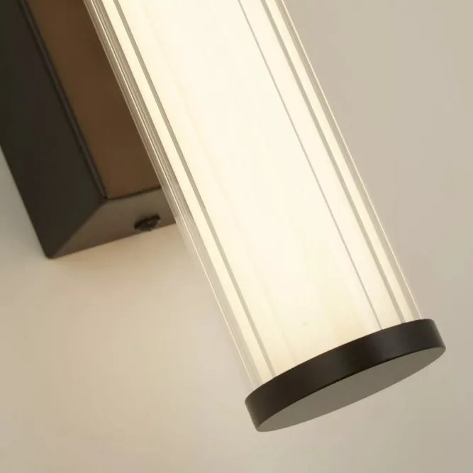 Searchlight 63124-1BK Nástěnné LED svítidlo CLAMP černé 32cm IP44