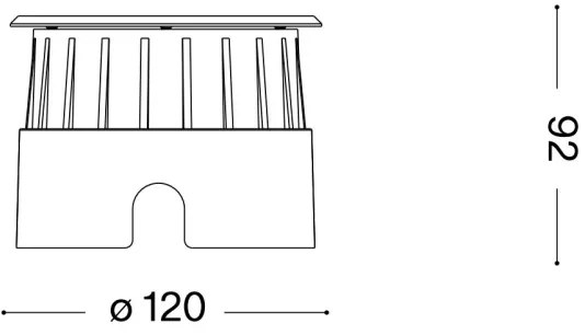 Ideal Lux - LED Nájezdové svítidlo FLOOR LED/6W/230V pr. 12 cm CRI 90 IP67 chrom