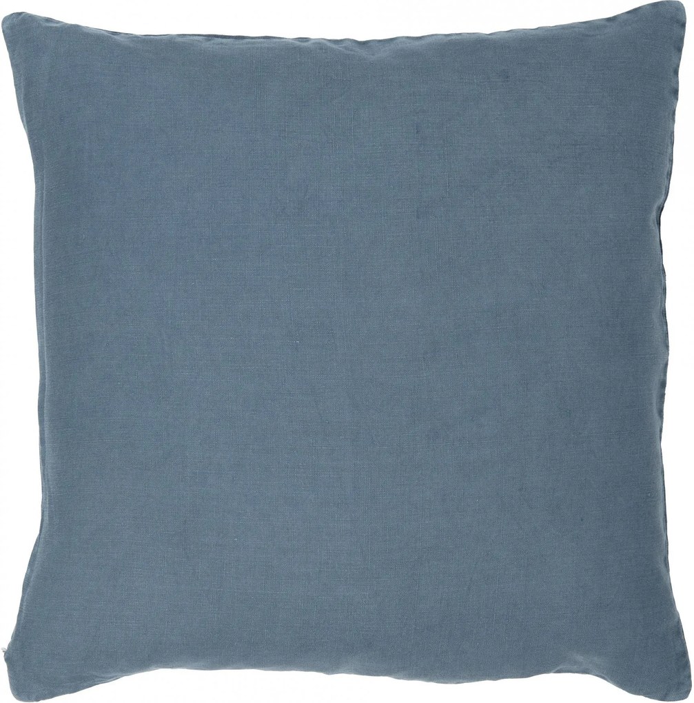 IB LAURSEN Lněný povlak na polštář Navy 50x50 cm, modrá barva, textil
