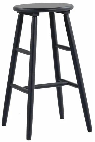 Černá dřevěná barová židle Folke Python, ⌀ 36 cm