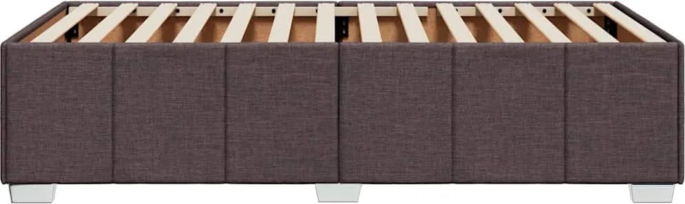 Rám postele bez matrace tmavě hnědý 90 x 200 cm textil 3284807