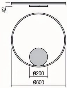 Světla a lustry REDO GROUP Redo ORBIT nástěnné LED světlo kruh 60 cm/LED 44W/4000K/černé Stmívání: Dali