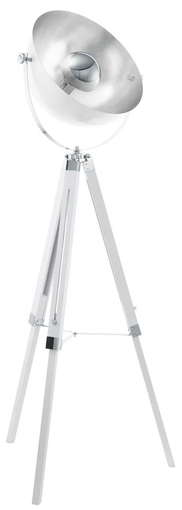 Eglo 49877 COVALEDA - Retro stojací lampa na dřevěné trojnožce 1xE27, 164cm