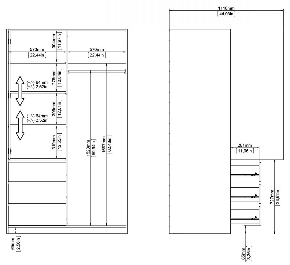 Tvilum Skříň Simplicity 146 bílá