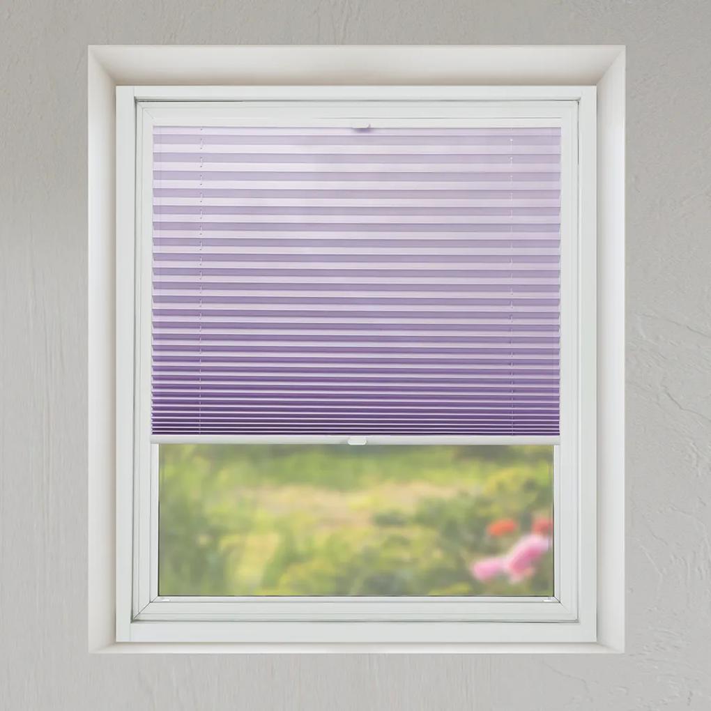 FOA Plisé roleta, Průsvitná, Světle fialová, P 015 , 90 x 90 cm