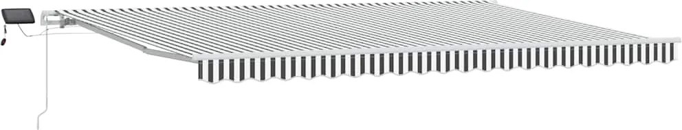 Ručně zatahovací markýza s LED antracitová a bílá 500 x 300 cm 3215788