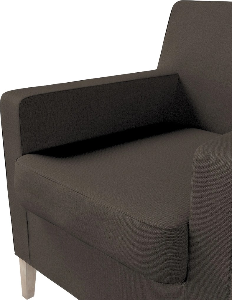 Potah na křeslo IKEA Karlstad barva hnědá látka pletený vzor