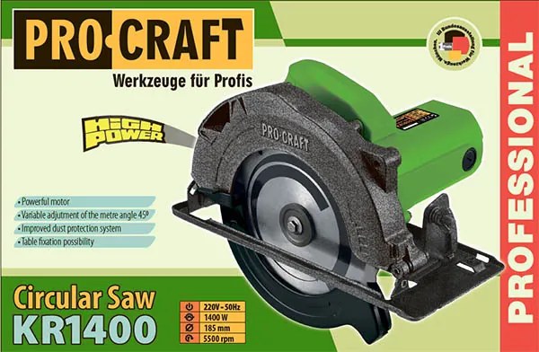 Procraft KR1400 ruční kotoučová pila 185mm 1400W
