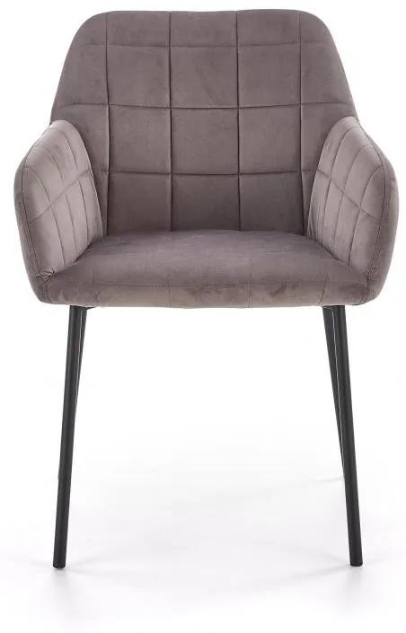 HALMAR, K-305 moderní čalouněná židle, barva šedá
