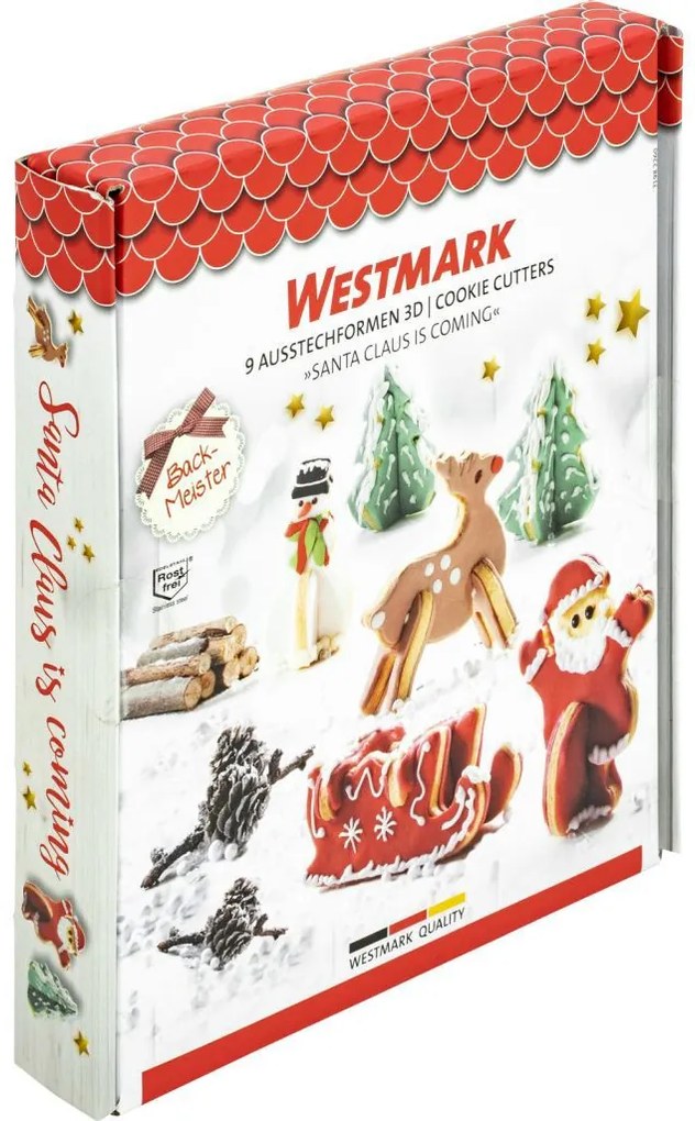 Westmark Sada 3D vykrajovátek SANTA KLAUS PŘICHÁZÍ / 9 ks