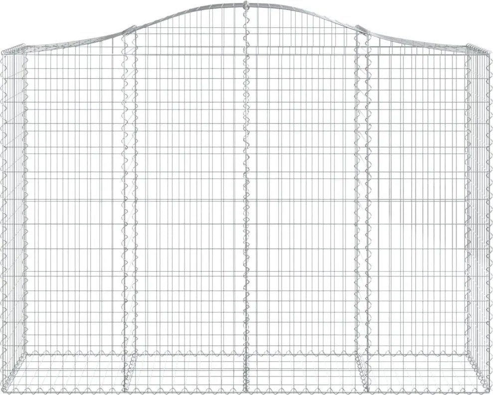 Klenuté gabionové koše 14ks 200x50x140/160cm pozinkované železo 3145694