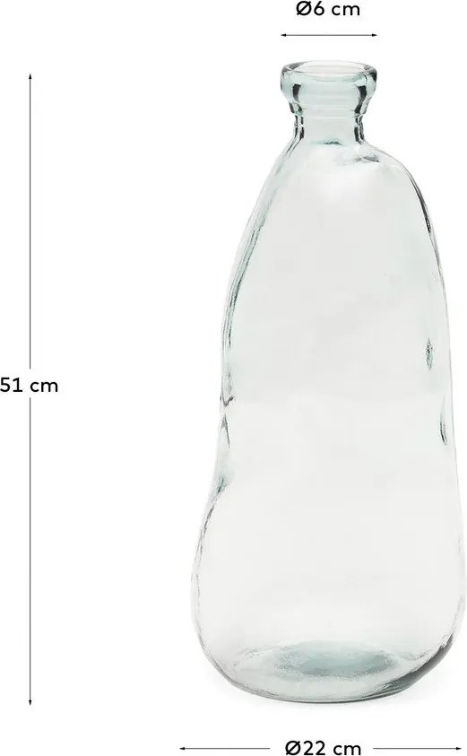 Vysoká váza z recyklovaného skla (výška 51 cm) Brenna – Kave Home