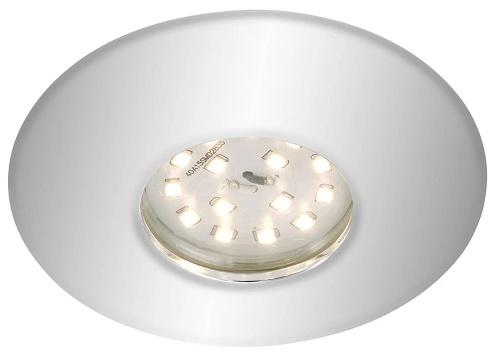 Chromované LED vestavné bodové svítidlo Sprcha, IP65