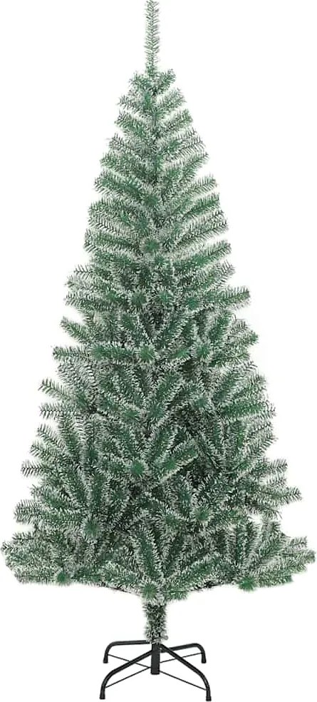 Umělý vánoční stromek s 300 LED a sadou koulí zasněžený 240 cm 3210127