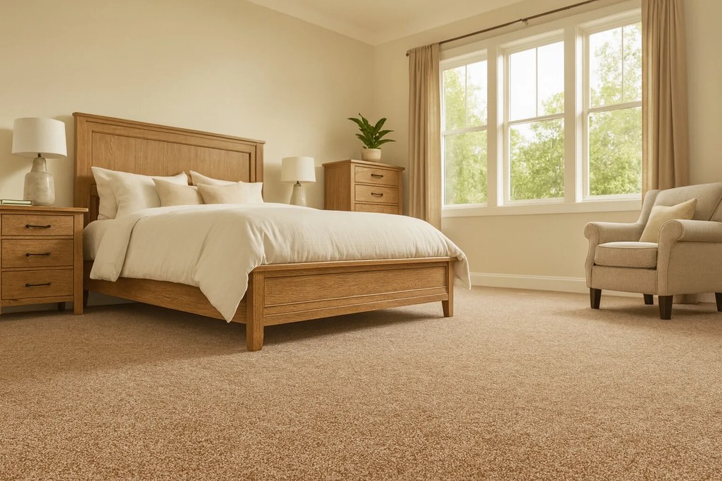 Condor Carpets, Metrážový koberec Prestige 94, na míru, šíře 4m, hnědá, ab (mřížka), dětský pokoj
