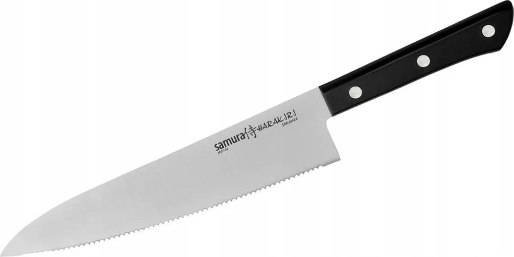 Samura Harakiri Cook (Nůž, zoubkovaný) CM.20,8 Černý SHR-0086B
