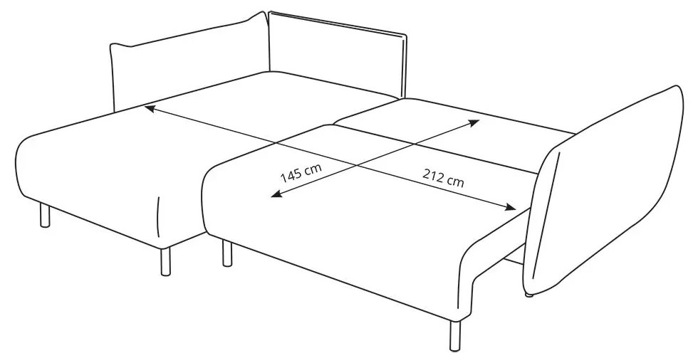 Sedací souprava ADAL | 257x171 | rozkládací + úložný prostor | VÝBĚR LÁTEK