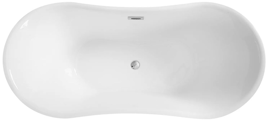BESCO Volně stojící vana AMBER bílá Barva - Bílá, Barva sifonu - Grafitová, Rozměr vany - 170 × 80 cm - VANAMBER170G