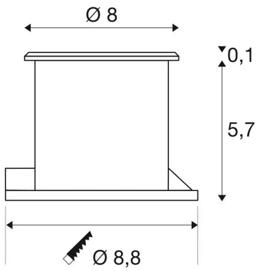 SLV 228412 Dasar Flat 80 ploché zápustné svítidlo do země LED 4,3W 3000K nerez, prům. 8cm, IP67