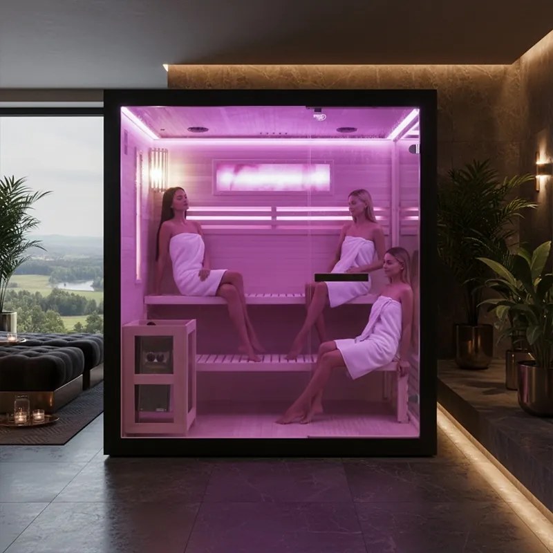 BPS-koupelny Finská sauna Relax HYD-6719 180x160, 4 osoby