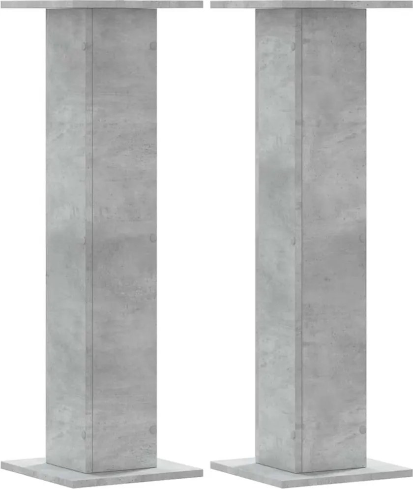 Stojany na rostliny 2 ks betonově šedé 30 x 30 x 95 cm kompozit 3307876