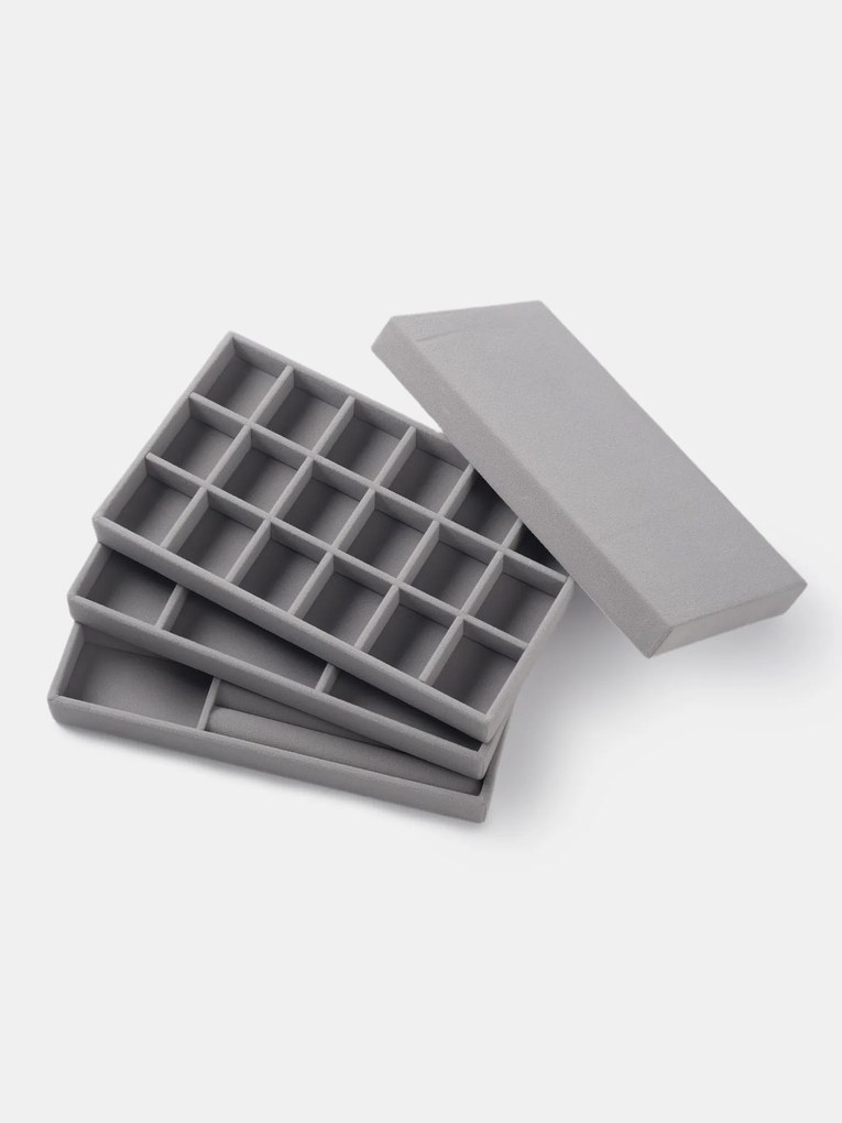 Sinsay - Sada organizérů do skříně 4 pack - šedá