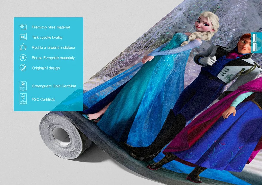 Dětská vliesová fototapeta na zed' Ledové království v lese, Disney | 202 x 90 cm | DFTDNH 5347