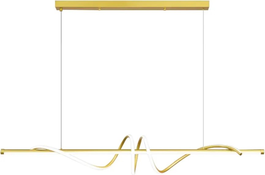 Toolight Toolight, LED závěsné osvětlení 120cm, 50W, 3000K, LHJ024-CP, zlatá lesklá, OSW-60015