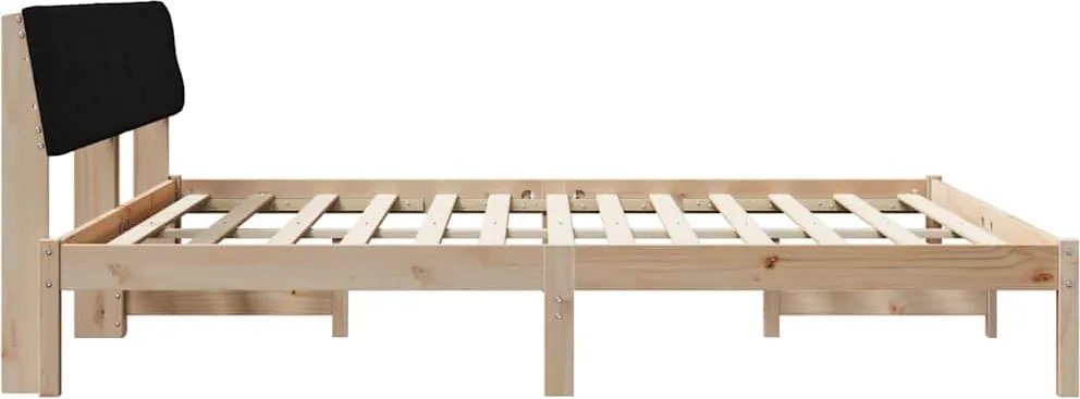 Rám postele Hnědo-černá 200 x 200 cm Masivní borovicové dřevo 3394340