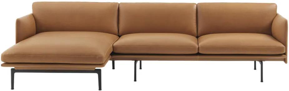 Muuto Pohovka Outline Leather Chaise Longue