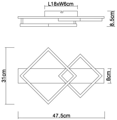 Globo 67294D1 - LED Stropní svítidlo BEATRIX LED/18W/230V