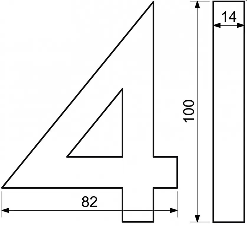 Domovní čísla RICHTER 3D (HLINÍK), 3