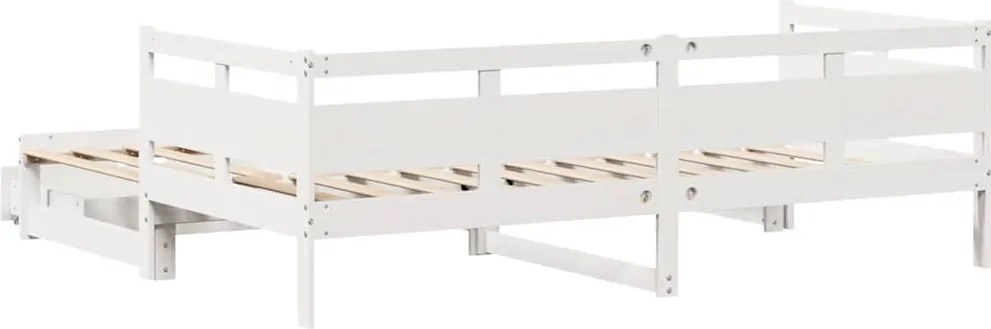 Válenda s přistýlkou a zásuvkami bez matrace bílá 80x200 cm 3302234