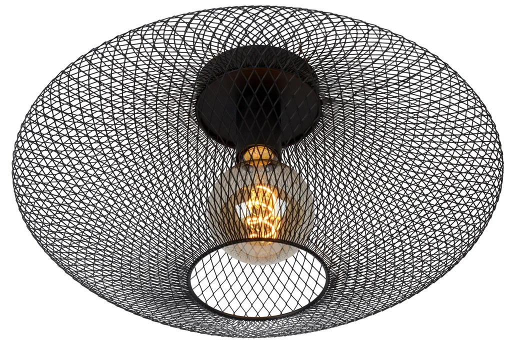 Lucide 21123/45/30 stropní svítidlo Mesh černé, E27, ø45cm