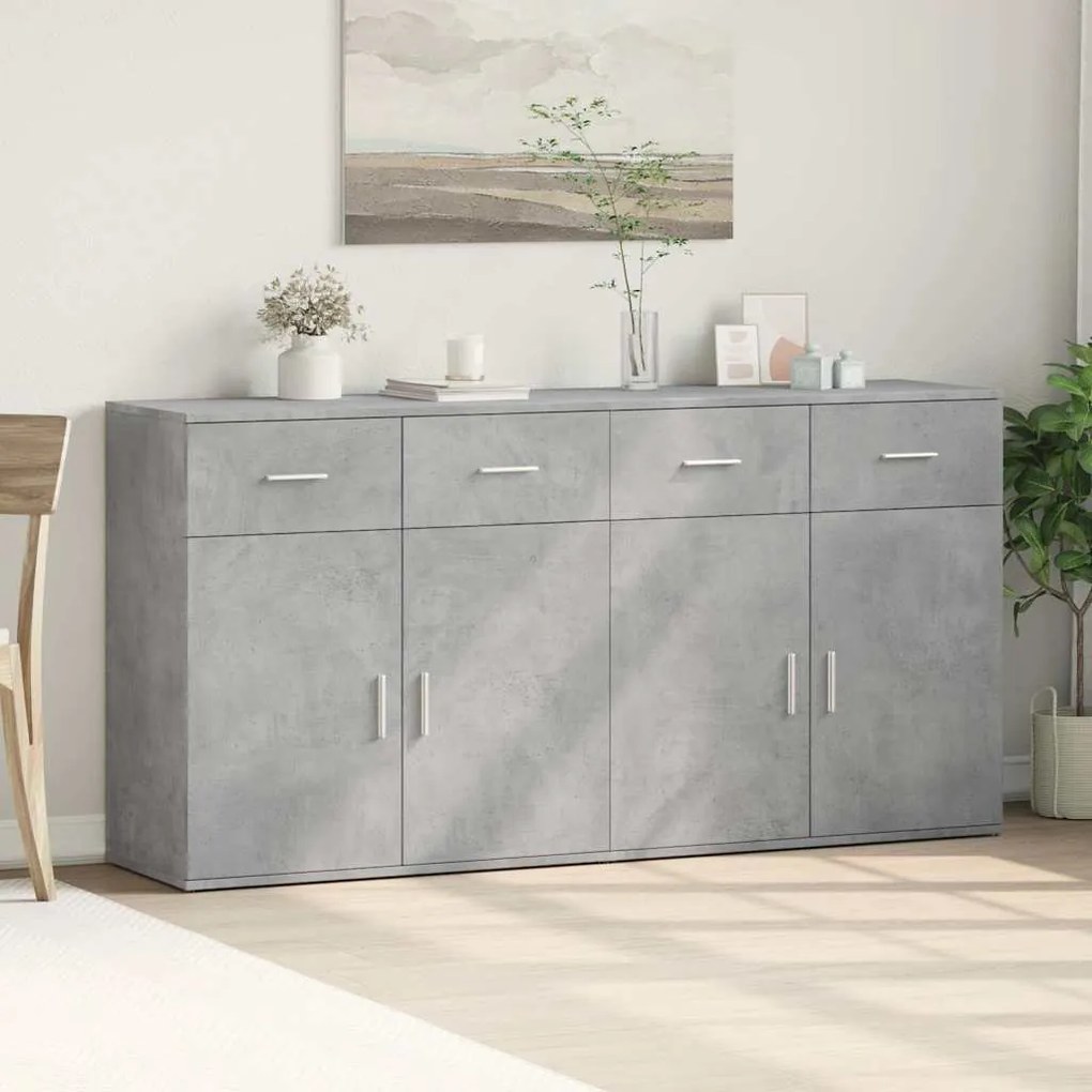 Příborníky 2 ks betonově šedé 79 x 38 x 80 cm kompozitní dřevo 3276619