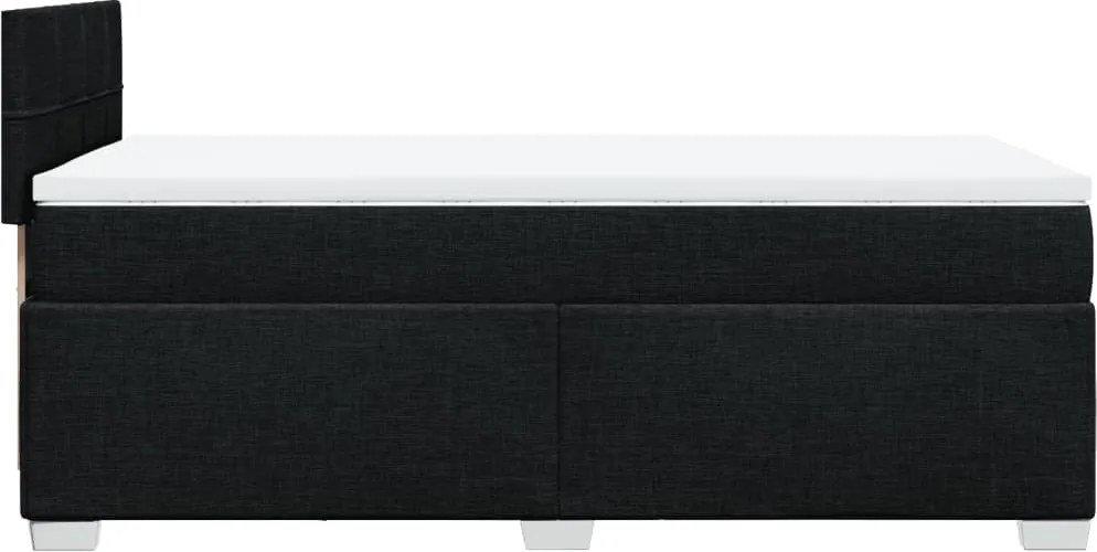 Box spring postel s matrací černá 80 x 200 cm textil 3285717