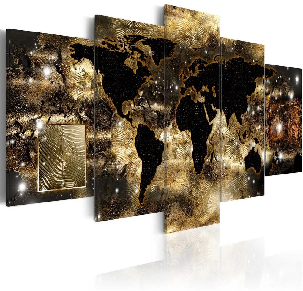 Obraz - Continents of bronze - 100x50