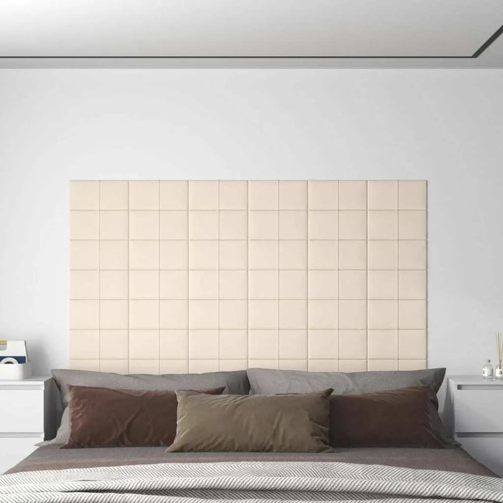 vidaXL Nástěnné panely 12 ks 30 x 15 cm samet 0,54 m² [344021] Barva: Tmavě šedá