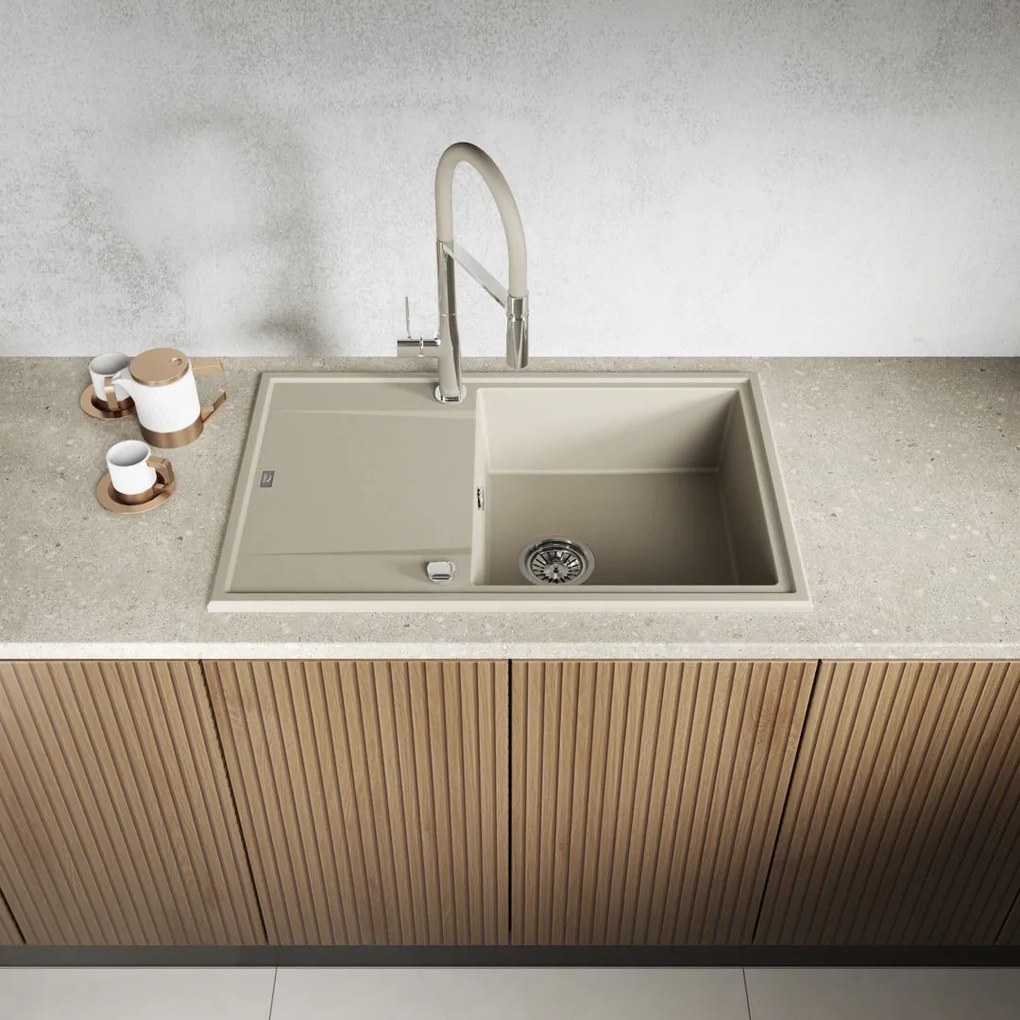 LAVEO Megalo - kuchyňský dřez 790x490x230 mm, Béžová, SBE_411T
