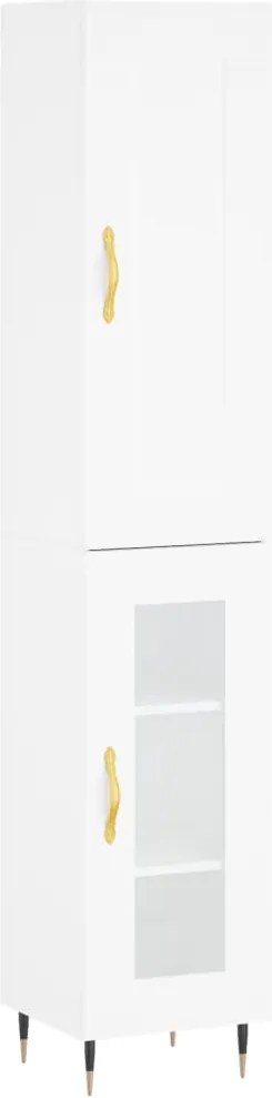 Skříň highboard bílá 34,5 x 34 x 180 cm kompozitní dřevo 3200369
