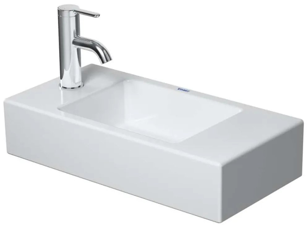 Duravit Vero Air - Umývátko 50x25 cm, bez přepadu, otvor pro baterii vlevo, bílá 0724500009