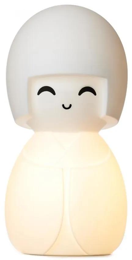 Bílá plastová LED lampa Mr. Maria Kokeshi 63 cm