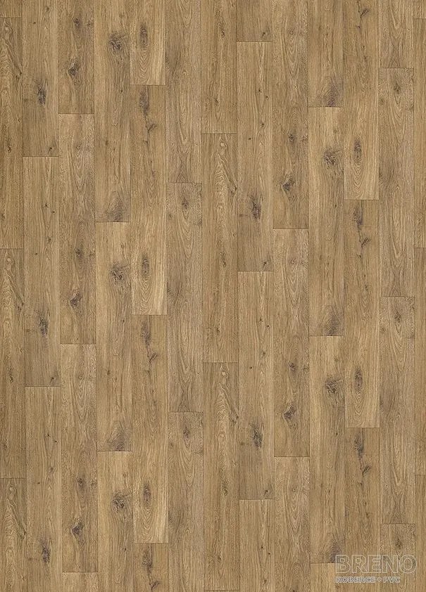 Breno PVC MAXIMA PLUS Ohrid Oak S43 (591-02) – hnědé dřevo, šíře 400 cm