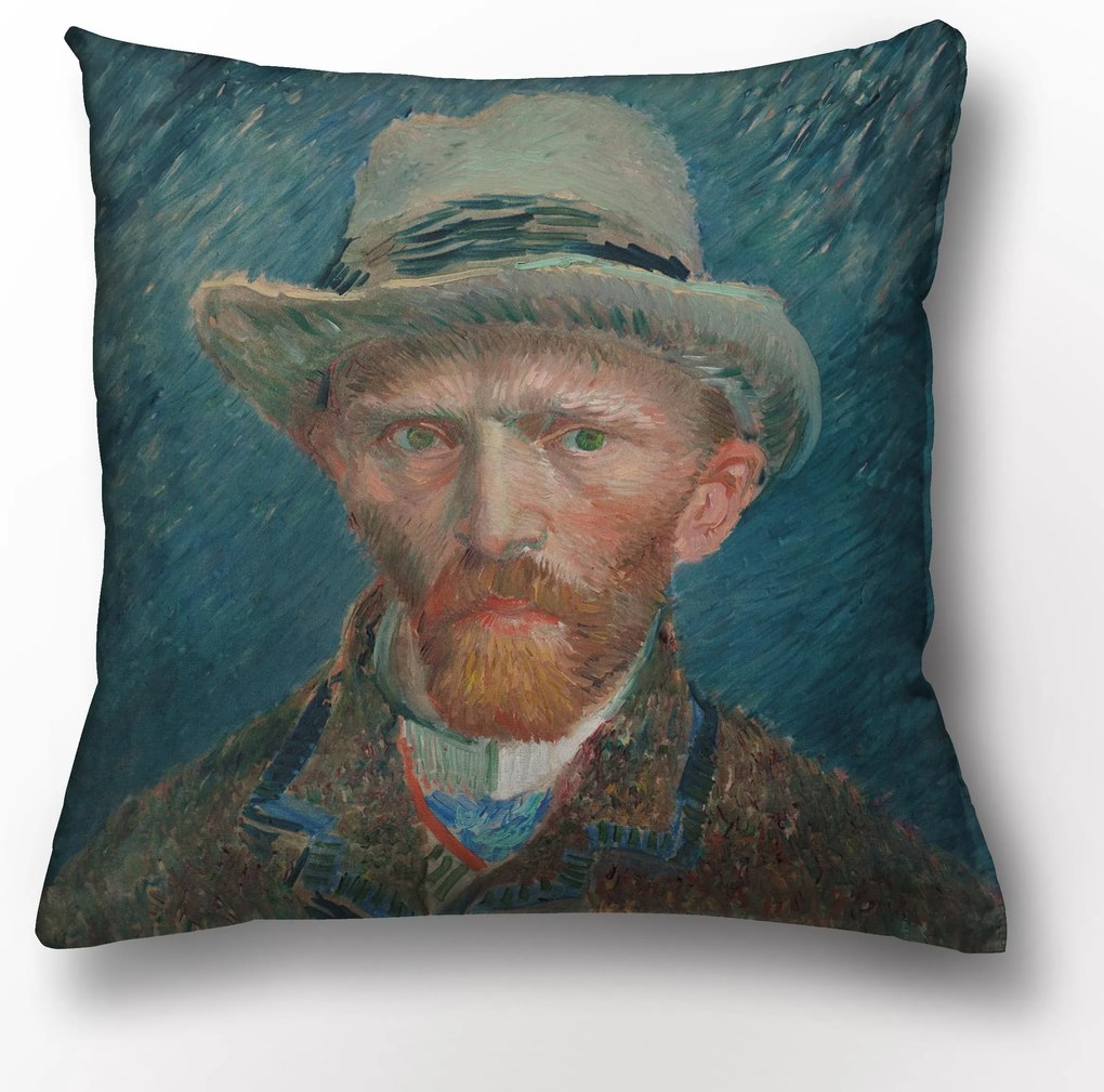 Lenbutik Povlak na polštář Vincent Van Gogh Autoportrét 45x45