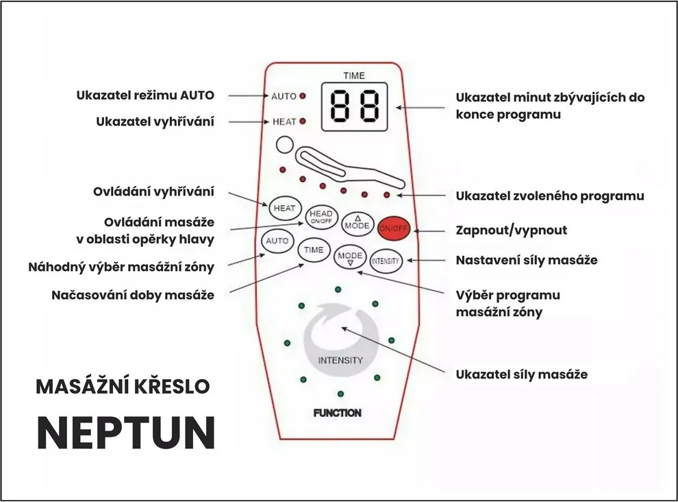 Masážní křeslo Neptun V, béžová