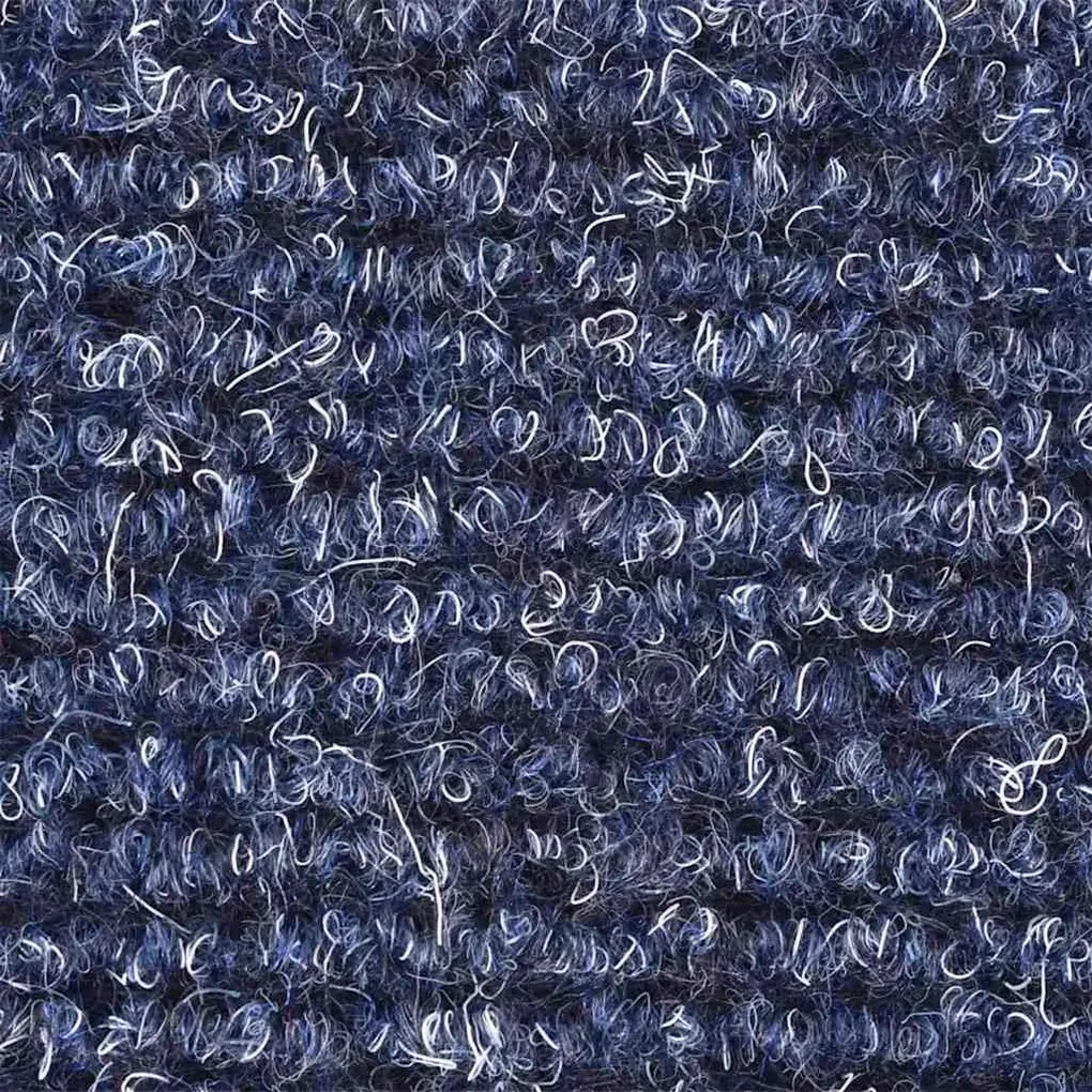 Schodové rohože samolepicí 15 ks 65 x 21 x 4 cm modré, půlkulaté, velké 132701
