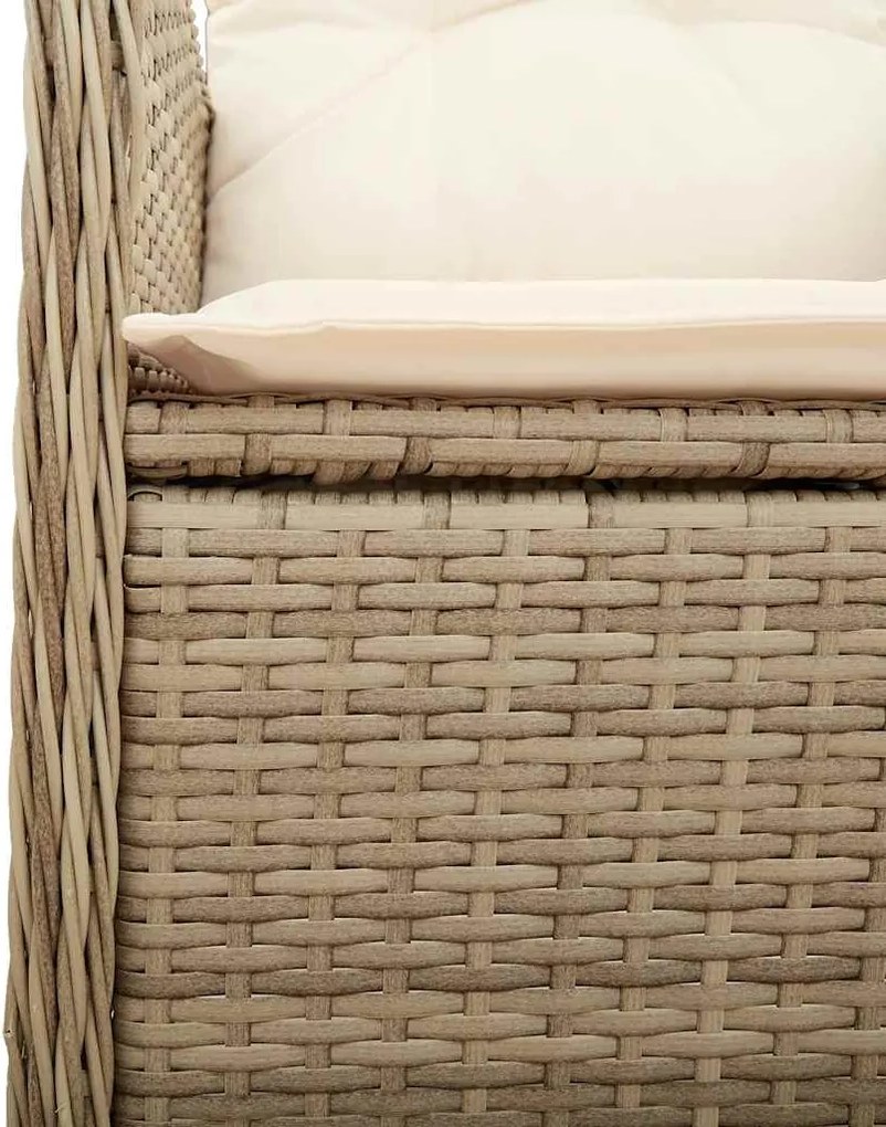 9dílný zahradní bistro set s poduškami béžový polyratan 3277106
